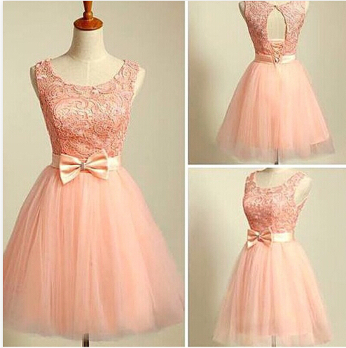 2015 Prom Dresses, Scoop Prom Dresses, Tulle Prom Dresses, Lace-up Prom ...